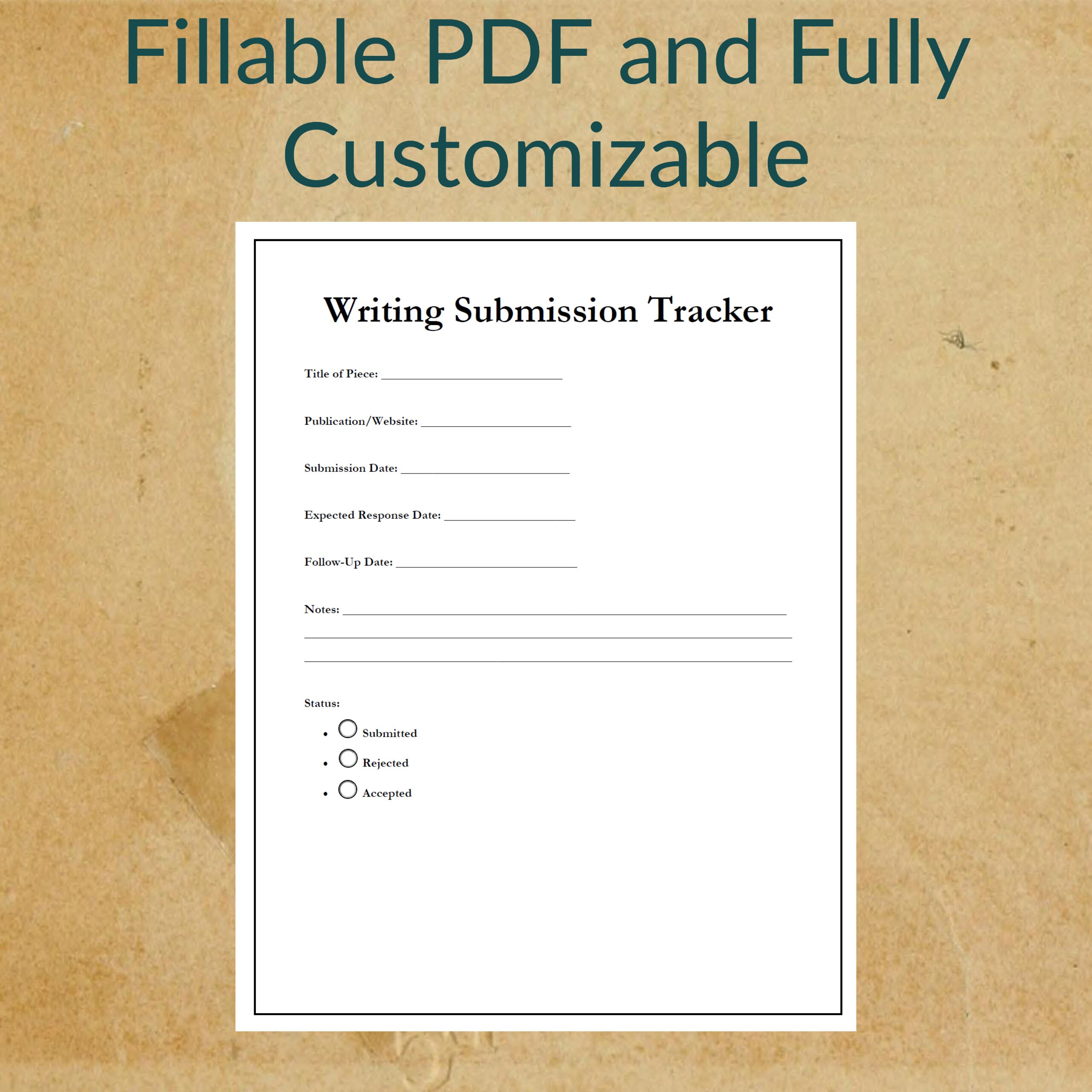 Writing Submission Tracker Template Keep Track of Your Submissions ...