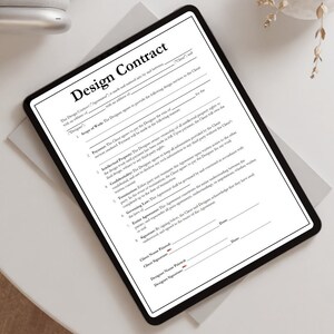 Design Contract Form Template | Printable | Fillable | PDF | Digital ...
