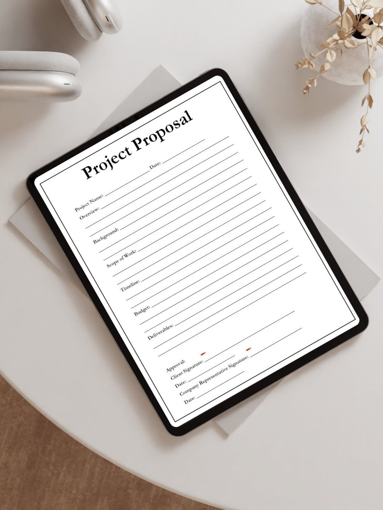 Project Proposal Form - Fillable PDF Template for Consultants and ...