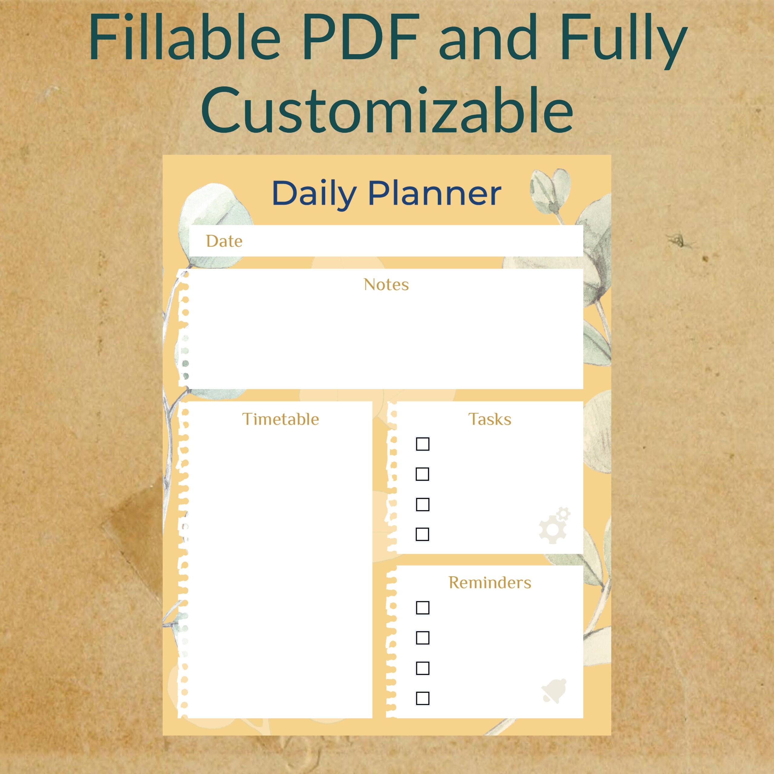 Daily Planner for Productivity and Time Management | Printable ...