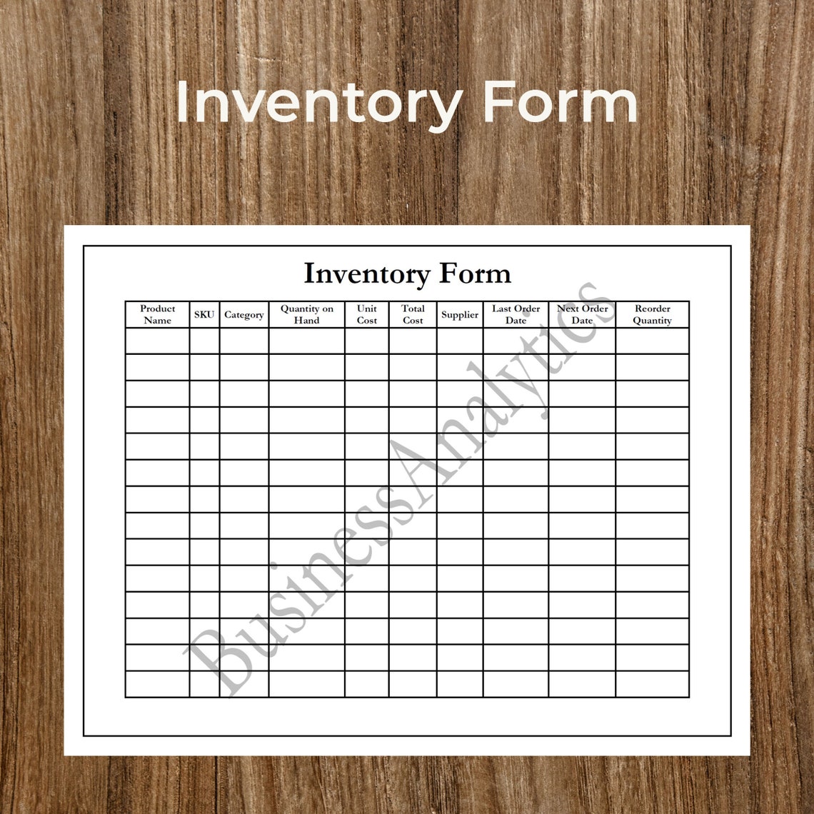 Inventory Form Template Track Your Products Efficiently Streamlined ...