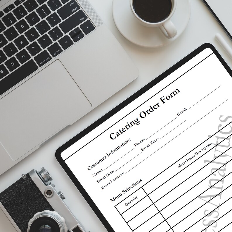 Catering Order Form – Printable, Fillable PDF, Restaurant Business ...