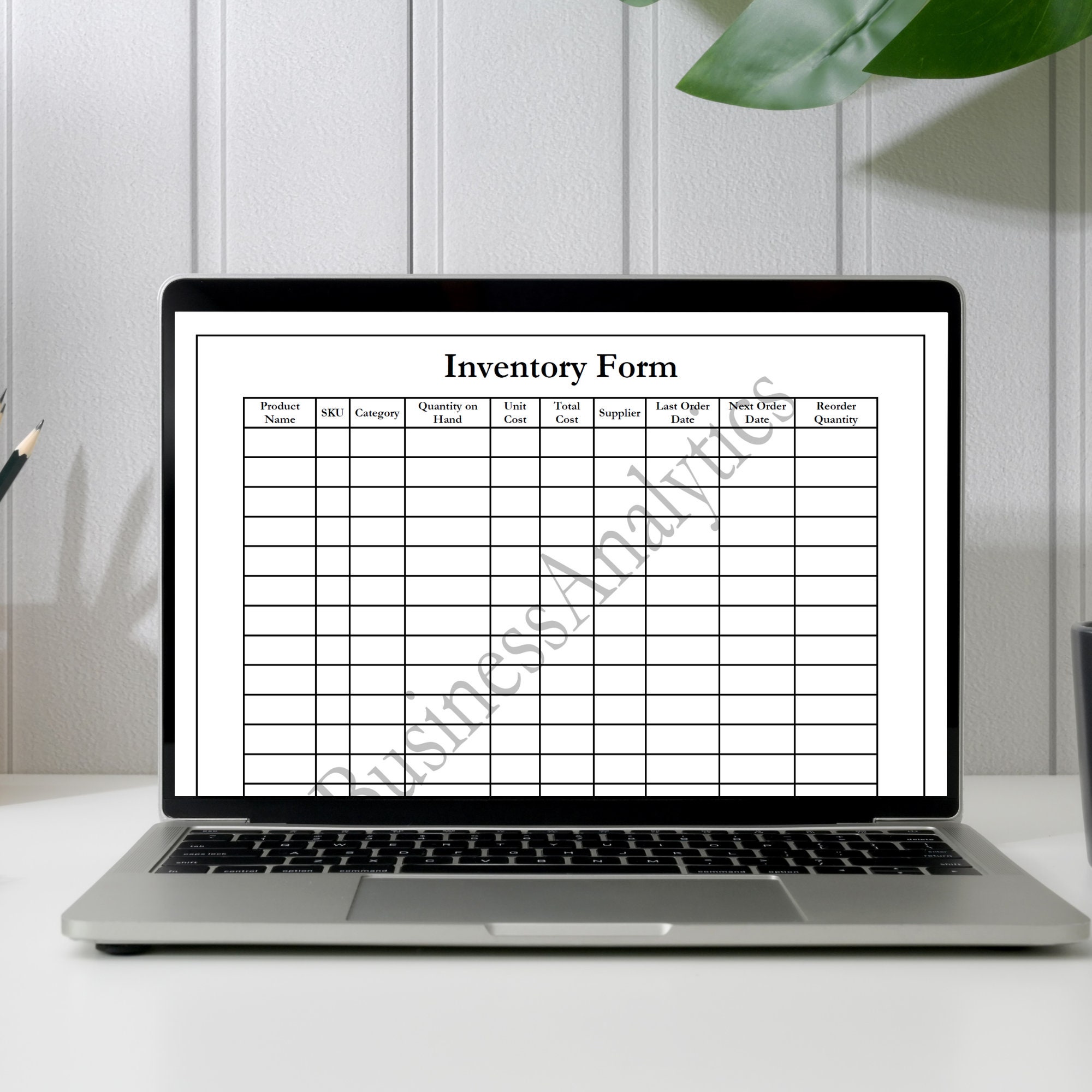 Inventory Form Template | Track Your Products Efficiently | Streamlined ...