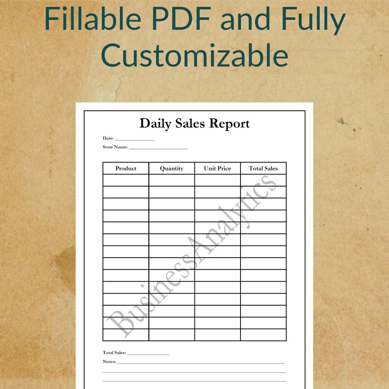 Daily Sales Report for Small Business Owners and Restaurants ...