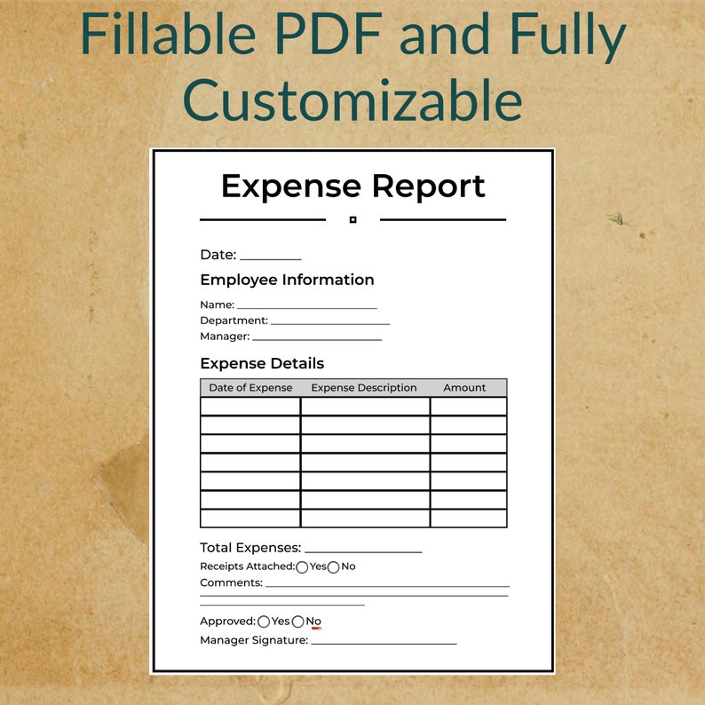 Expense Report Form for Small Business and Freelancers | Printable ...