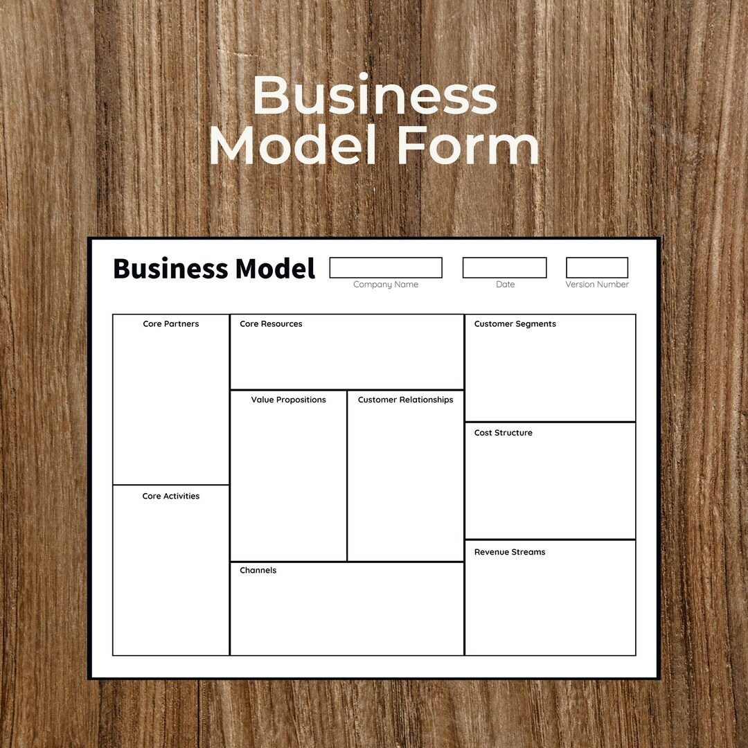 Business Model Form | PDF | Form Fillable | Printer Friendly | Business ...