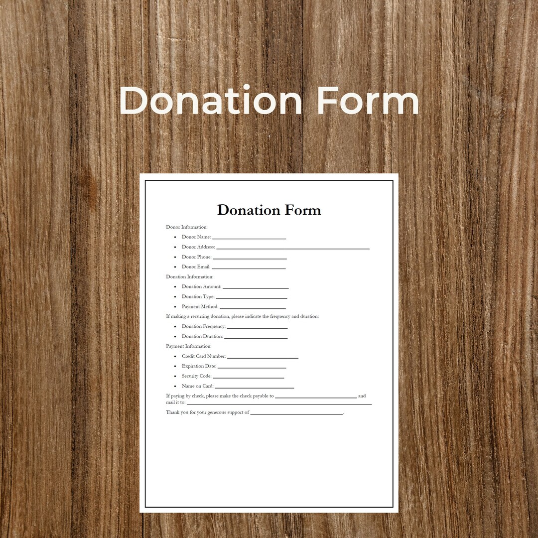 Donation Form - Collect Donations From Individuals and Organizations ...