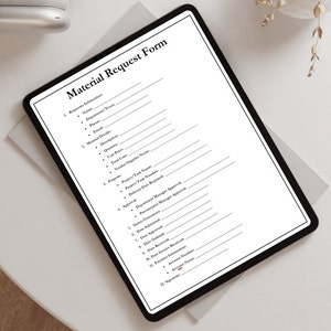 Materials Request Form for Small Businesses, Contractors and ...