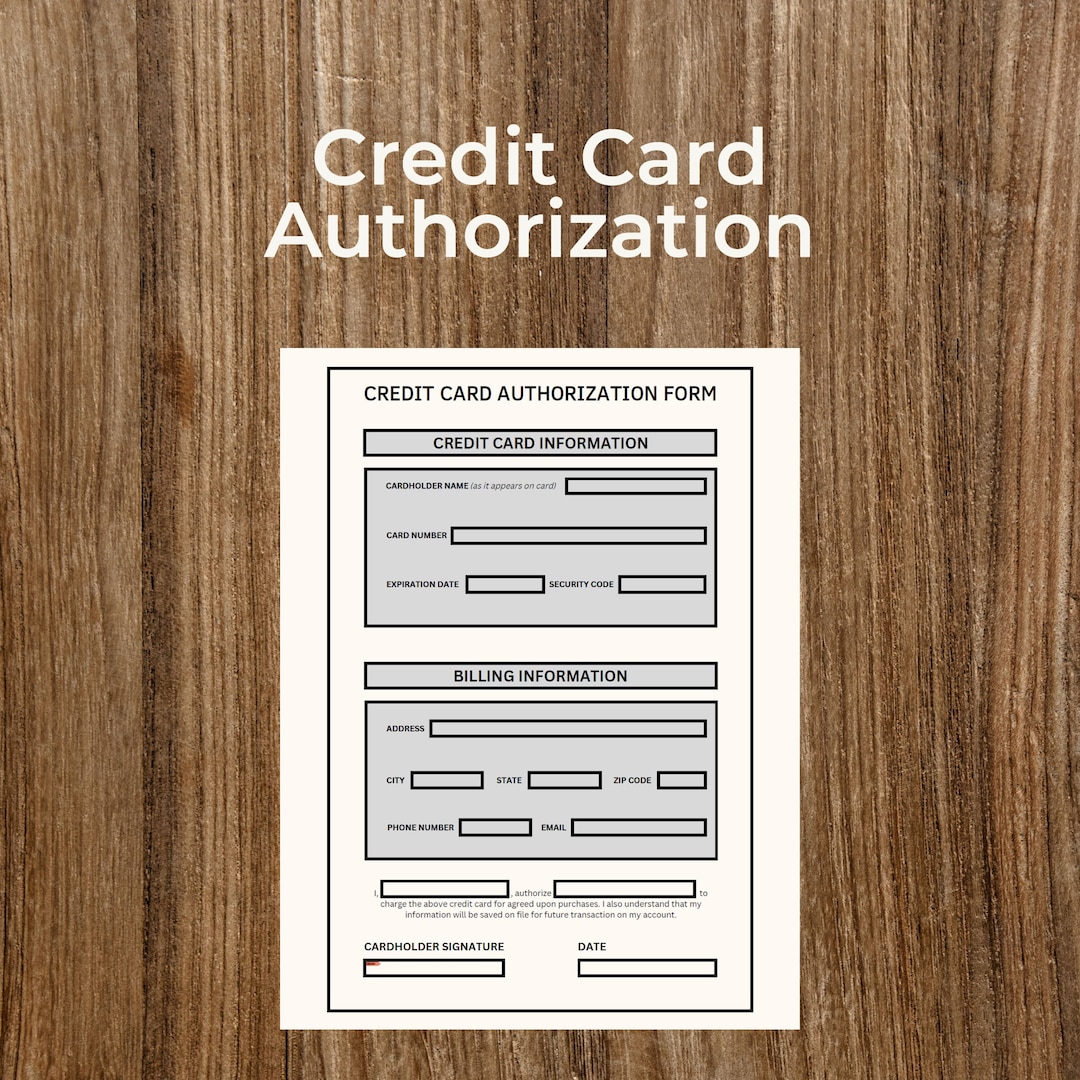 Credit Card Authorization Form | PDF | Form Fillable | Printer Friendly ...