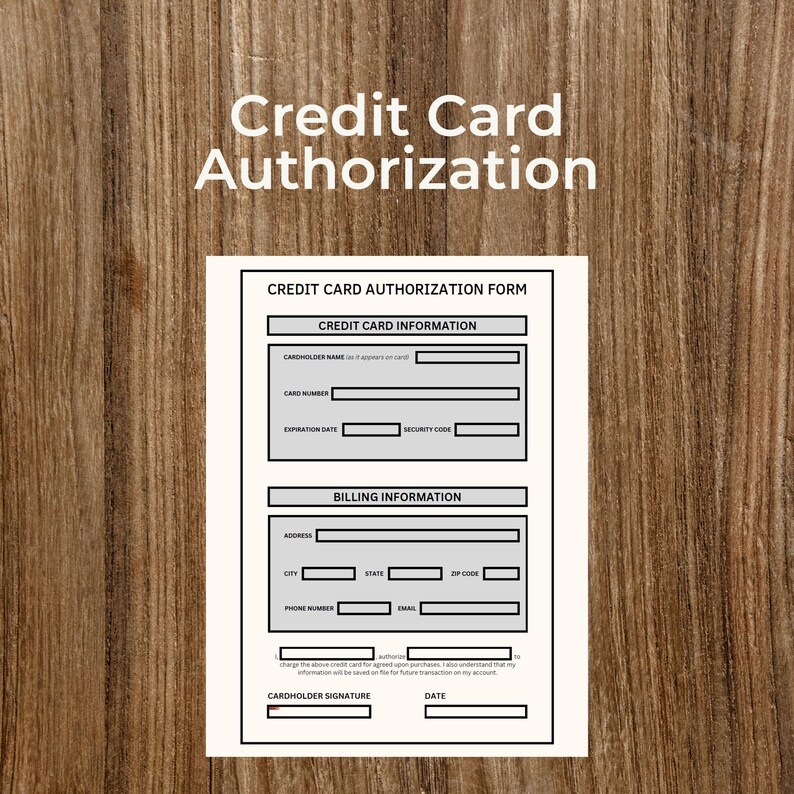 Credit Card Authorization Form | PDF | Form Fillable | Printer Friendly ...