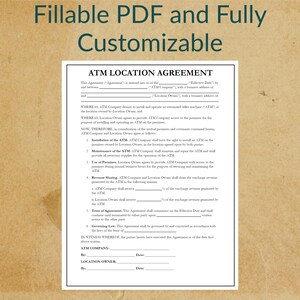 ATM Location Agreement Form - Secure Your Business Partnership Today ...