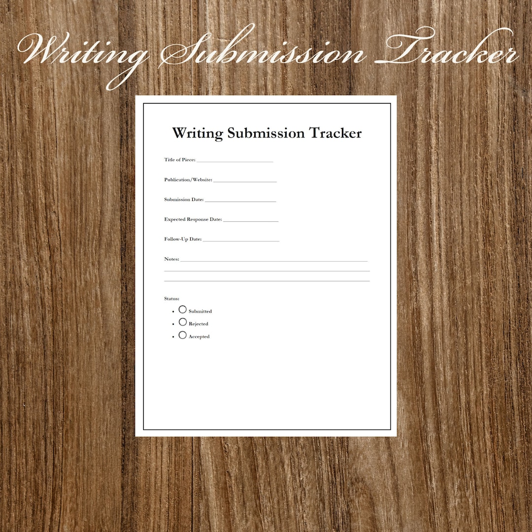 Writing Submission Tracker Template | Keep Track of Your Submissions ...