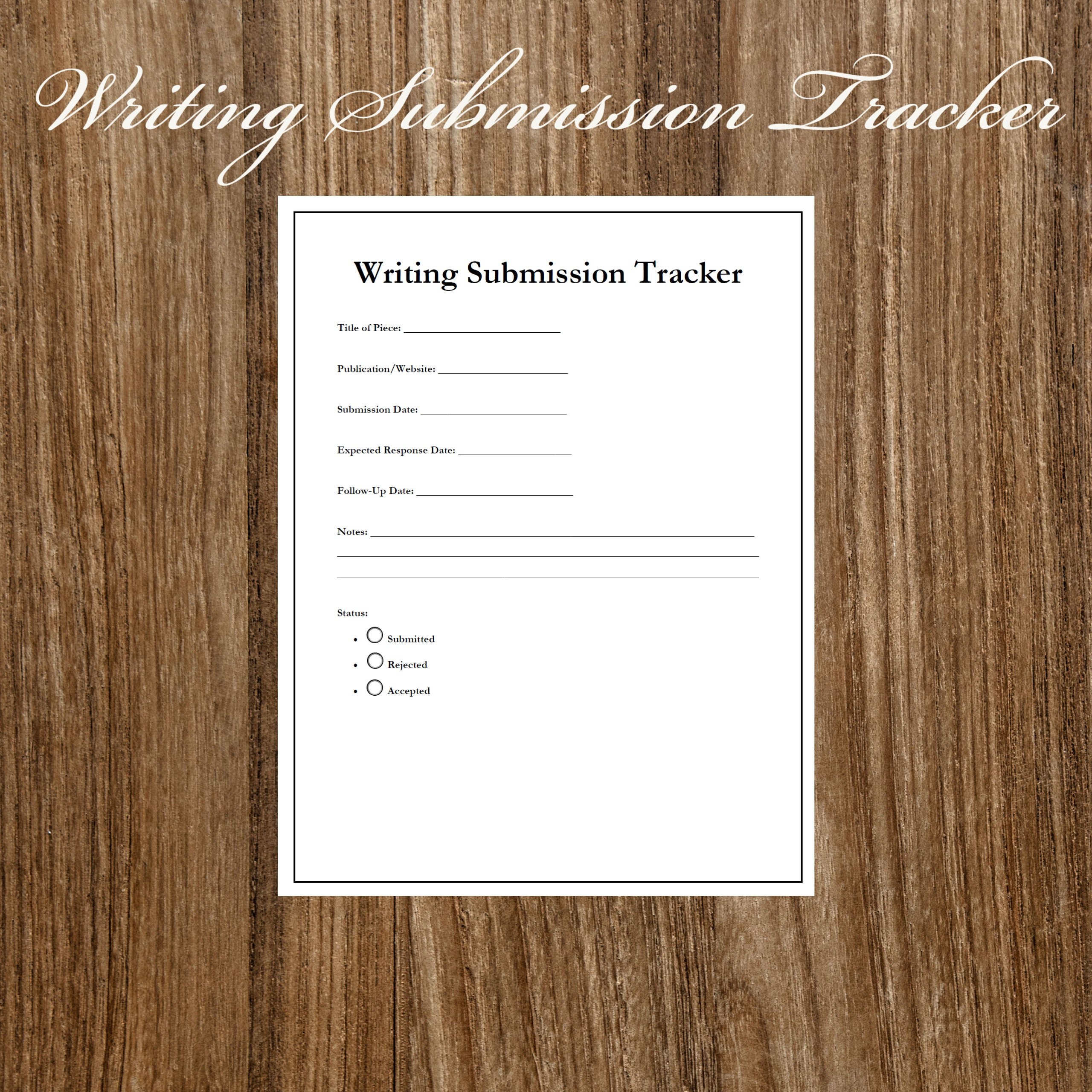 Writing Submission Tracker Template Keep Track of Your Submissions ...