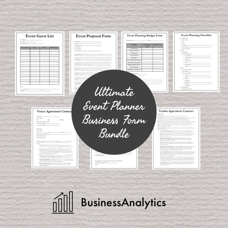 Event Planner Forms - Etsy