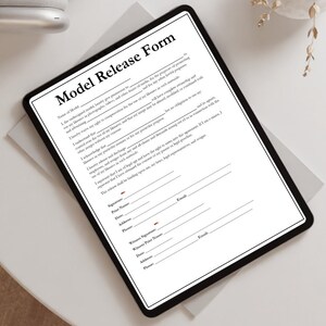 Model Release Form Template for Photographers and Filmmakers ...