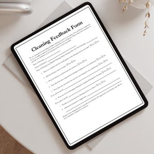 Cleaning Feedback Form | Printable | Fillable | PDF | Digital Download ...
