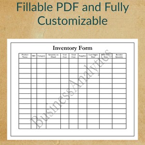 Inventory Form Template | Track Your Products Efficiently | Streamlined ...