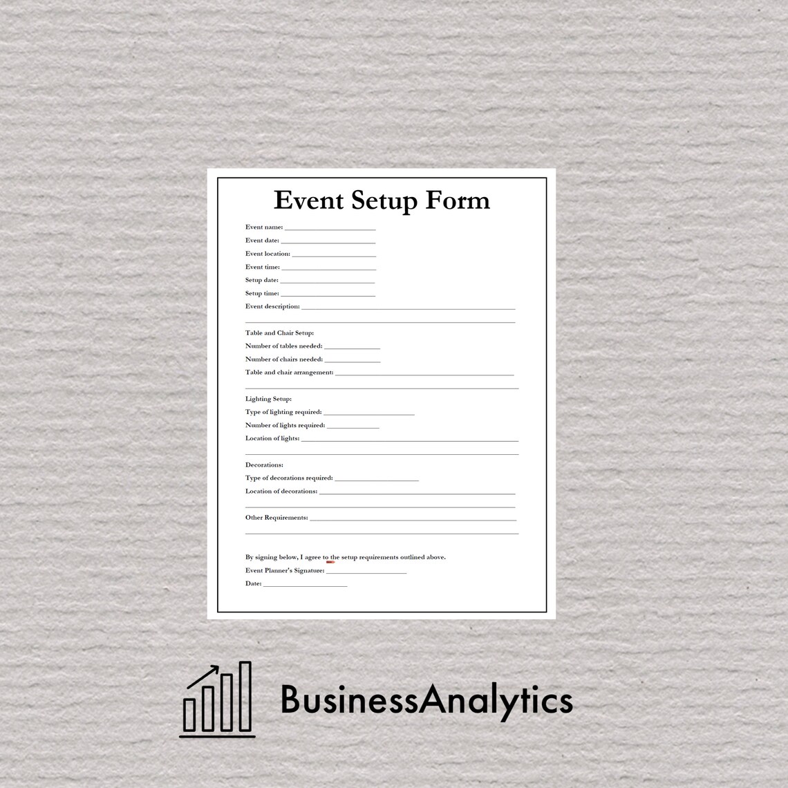 Event Planner Business Form Bundle - Plan & Organize Your Events Like a ...