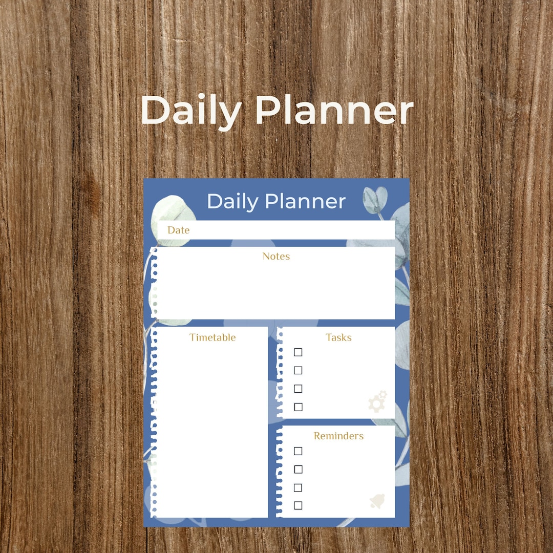 Printable Daily Planner | Fillable PDF for Time Management (digital ...