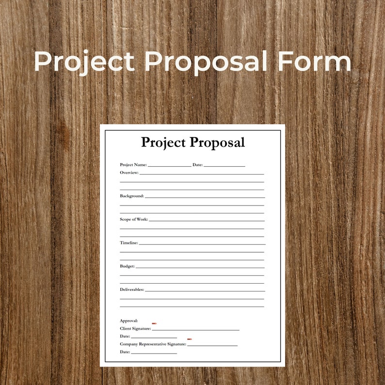 Project Proposal Form - Fillable PDF Template for Consultants and ...