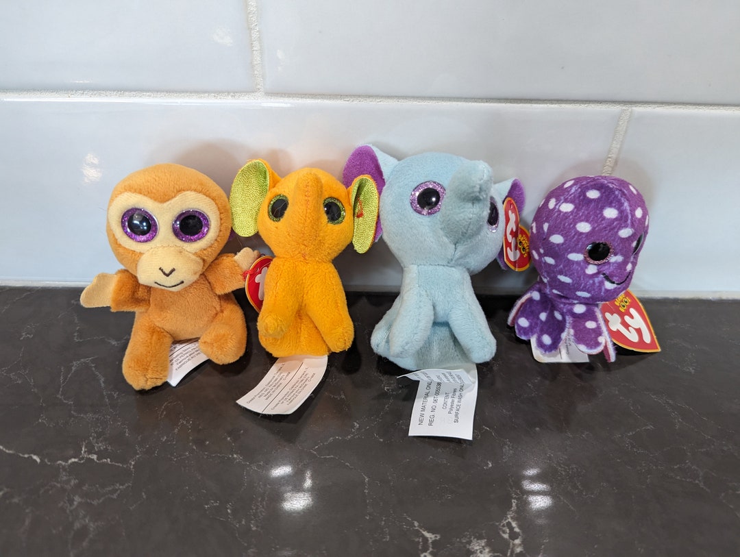 TY Teenie Beanie Boos Bongo Peanut Ollie Orange Elephant - Etsy