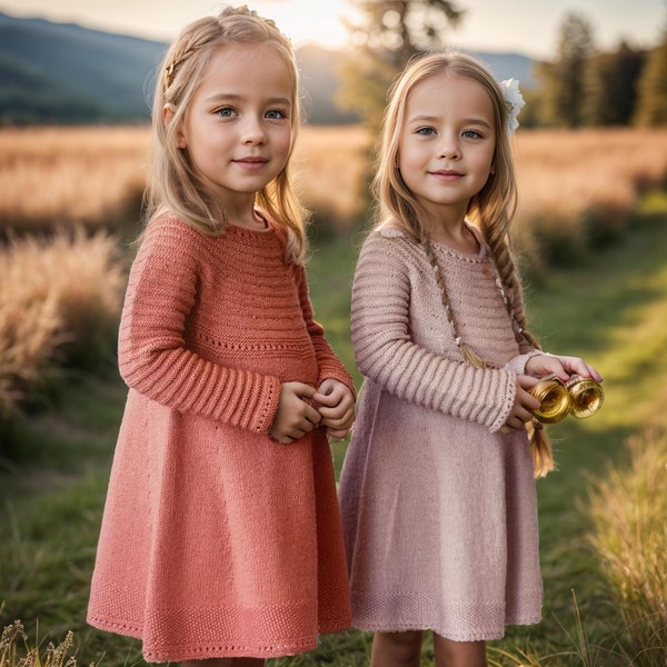 Girls Knit Dress Pattern - Etsy