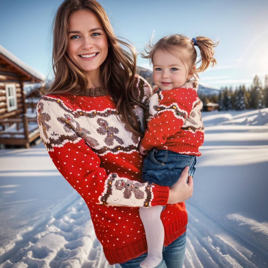 PDF Knitting Pattern,nordic Christmas Sweater Pattern,kid Gingerbread ...