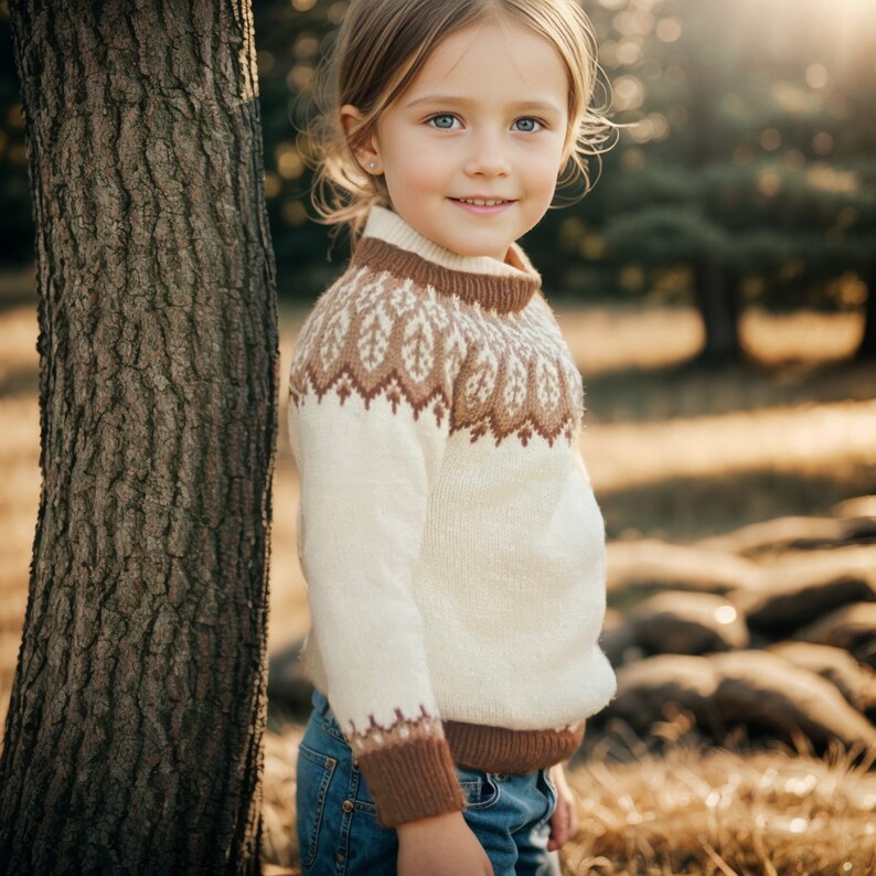 Scandinavian Sweater Knitting Pattern: Nordic Foliage Design (PDF ...