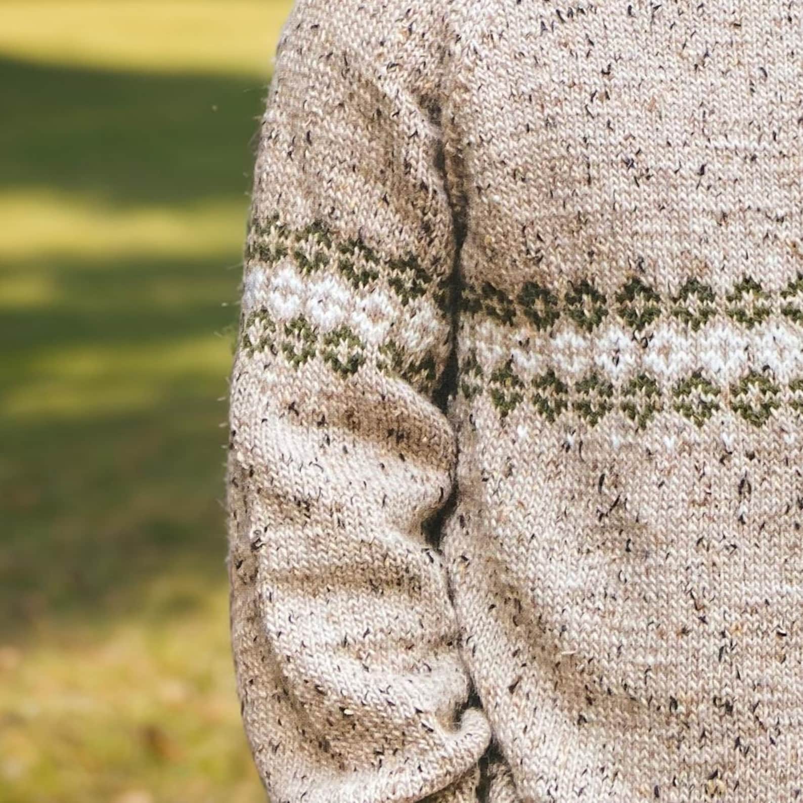 PDF Knitting Pattern-nordic Fair Isle Sweater-mens Sweater-chunky Yarn ...