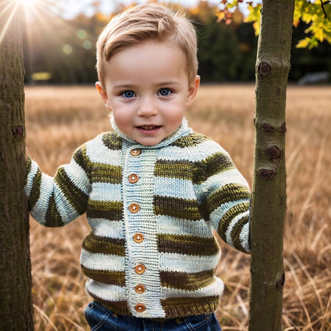 PDF Knitting Pattern,nordic Children Cardigan Pattern,kids Cardigan ...