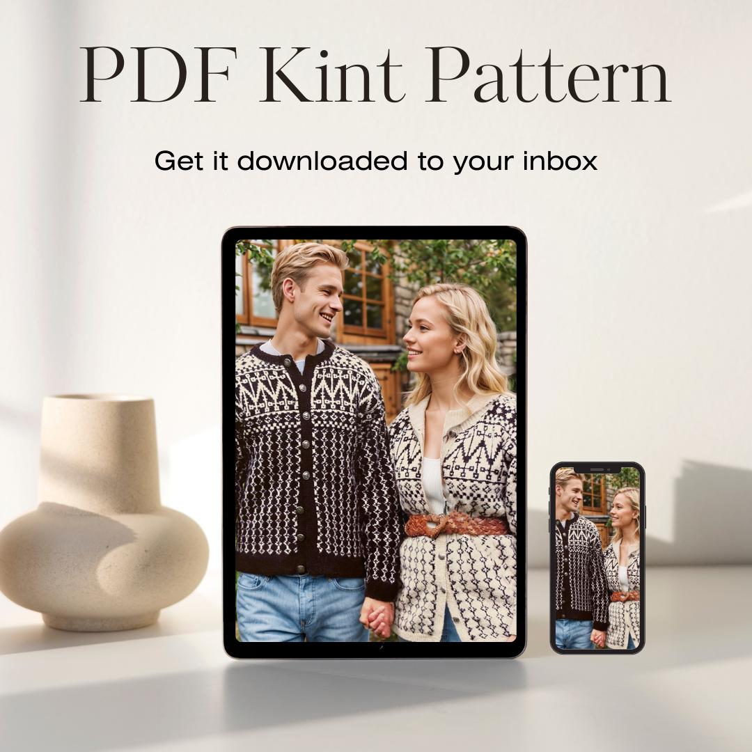 Nordic Couple Cardigan Knitting Pattern: Matching Fair Isle Sweaters ...