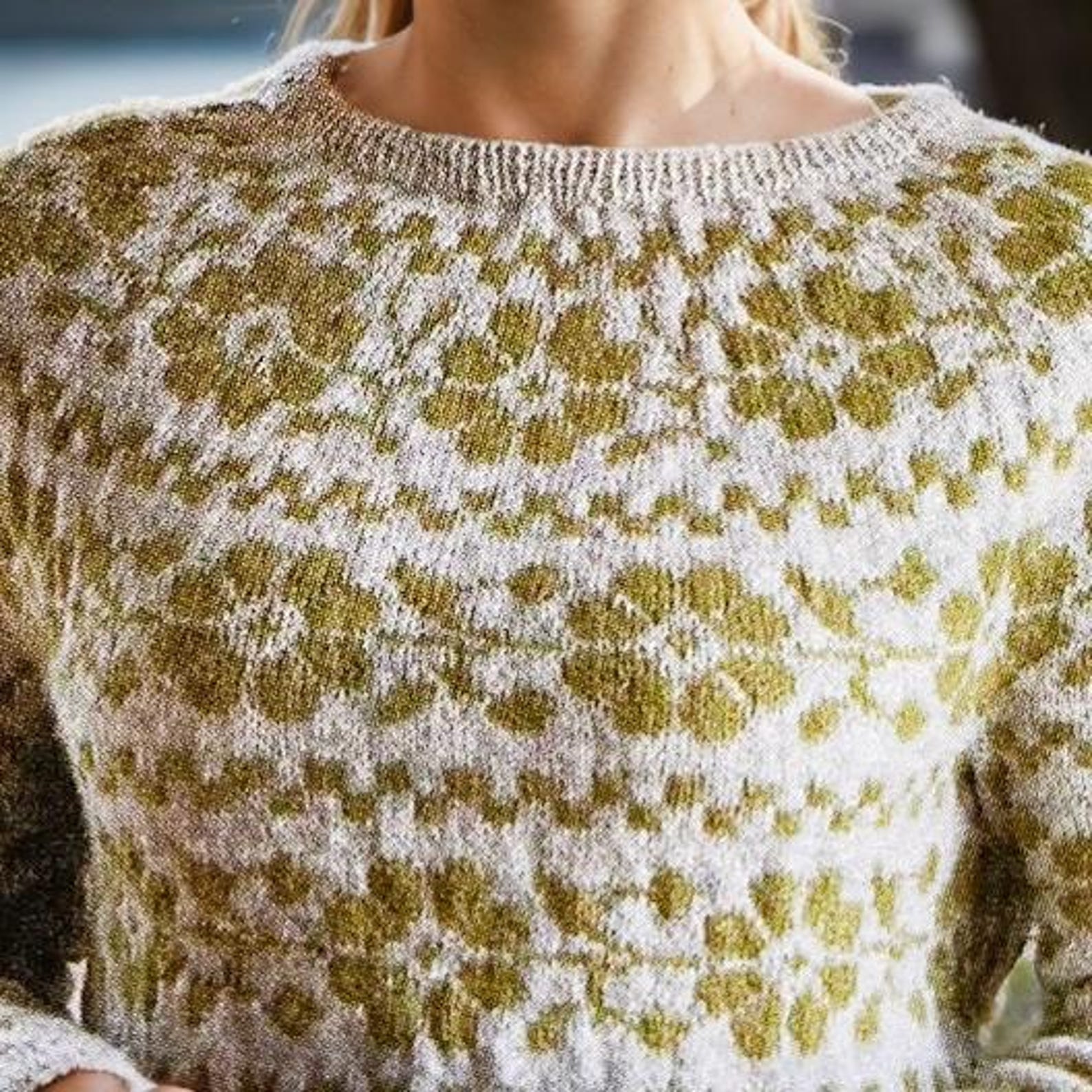 PDF Knitting Pattern-floral Sweater-womens Pullover Pattern ...