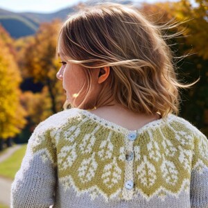 Scandinavian Knit Dress Pattern: Girls' Foliage Motif (PDF Pattern) - Etsy