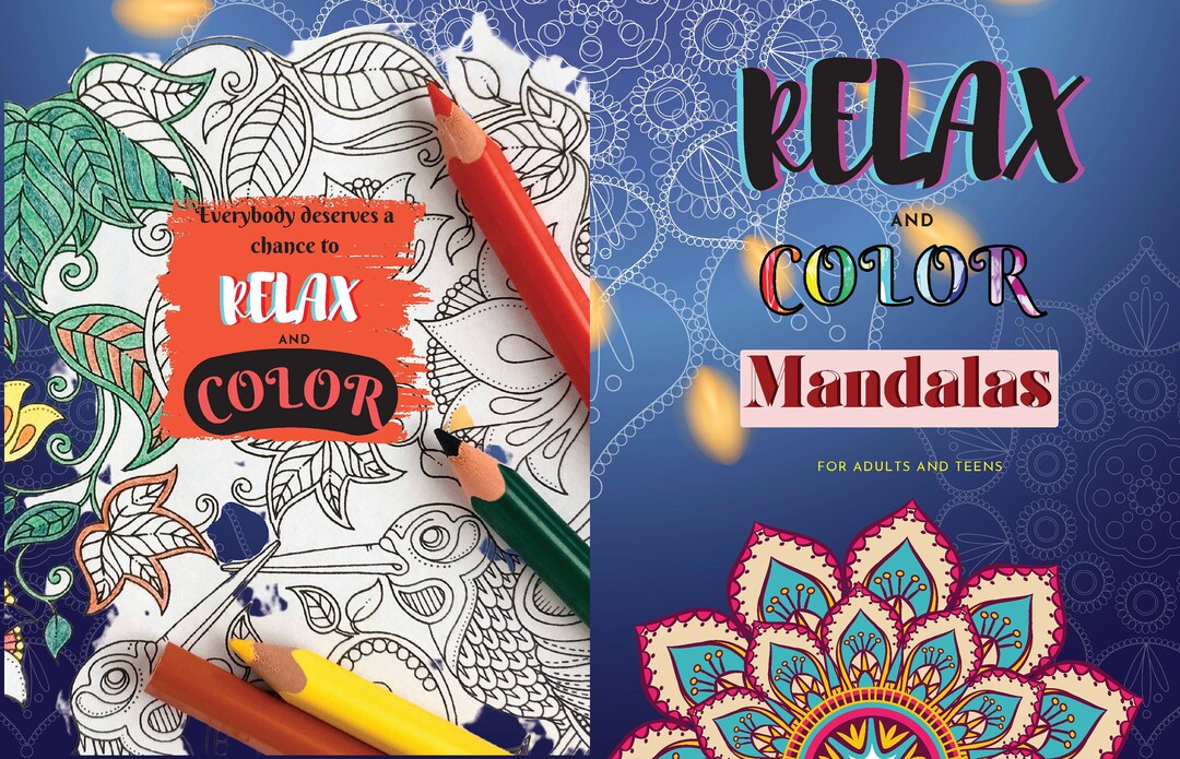 Relax and Color for Teens and Adults: Mandalas digital Download - Etsy