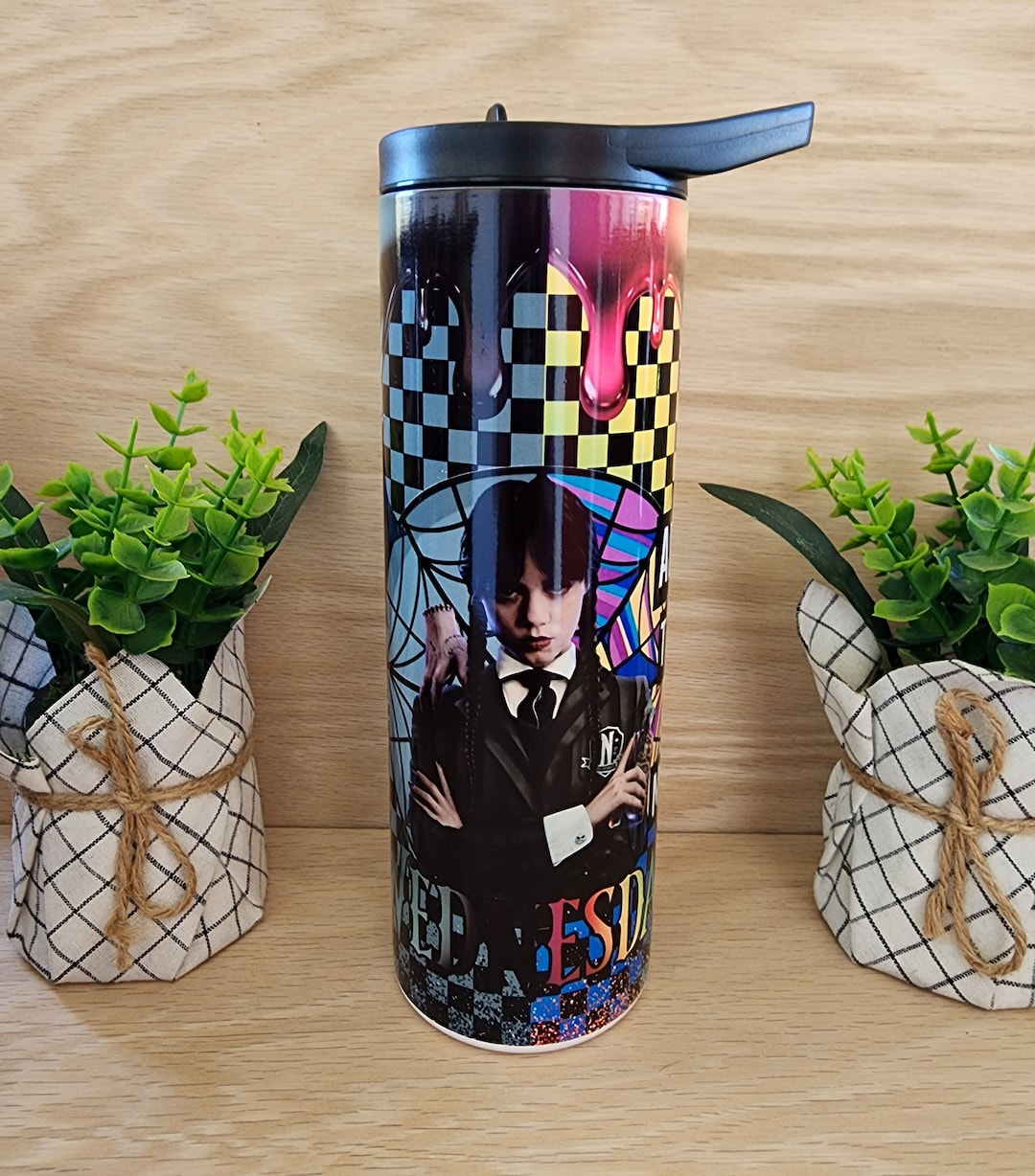 Tumbler/cup. Wednesday Addams TV Series/ Comedy Show. Allergic to Color ...