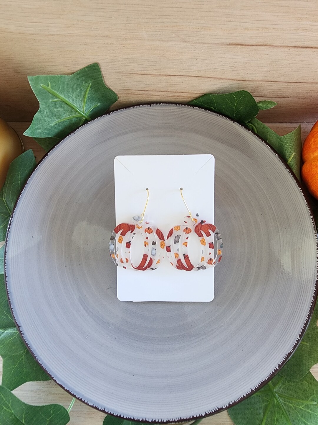 Dangle/drop Pumpkin Drop Shape With Fall Pumpkin Inspired - Etsy