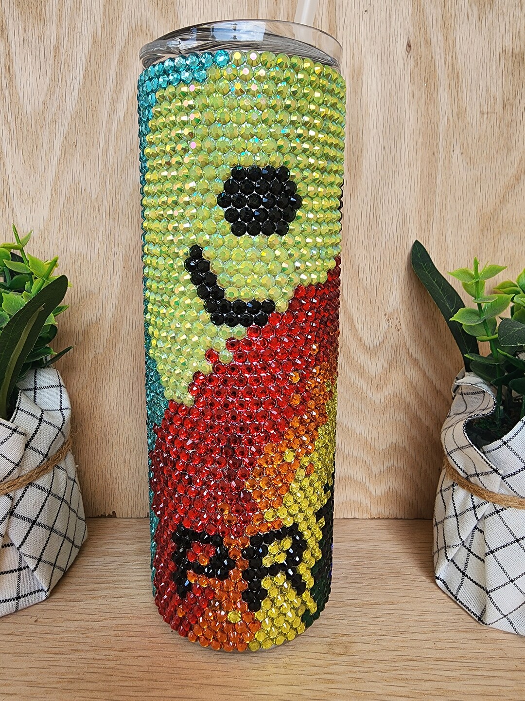 Bling Cup/tumbler 20oz. PRIDE Rainbow and Smiley Face Sunshine, Heart ...