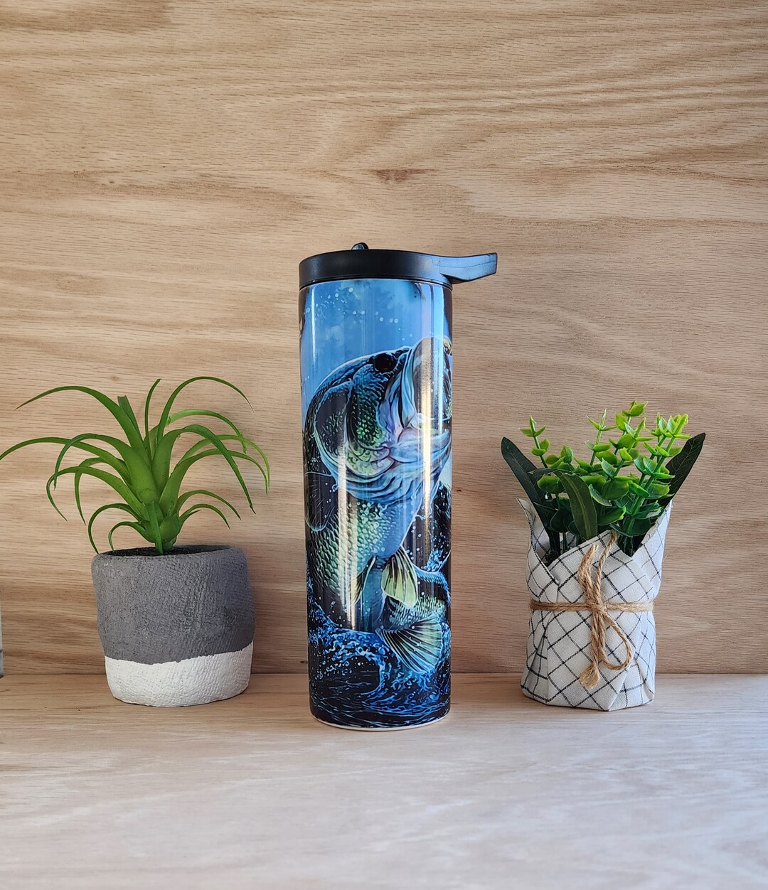 Tumbler/cup Bass Fish, American Flag, USA, Fisherman, Fishing, Water ...