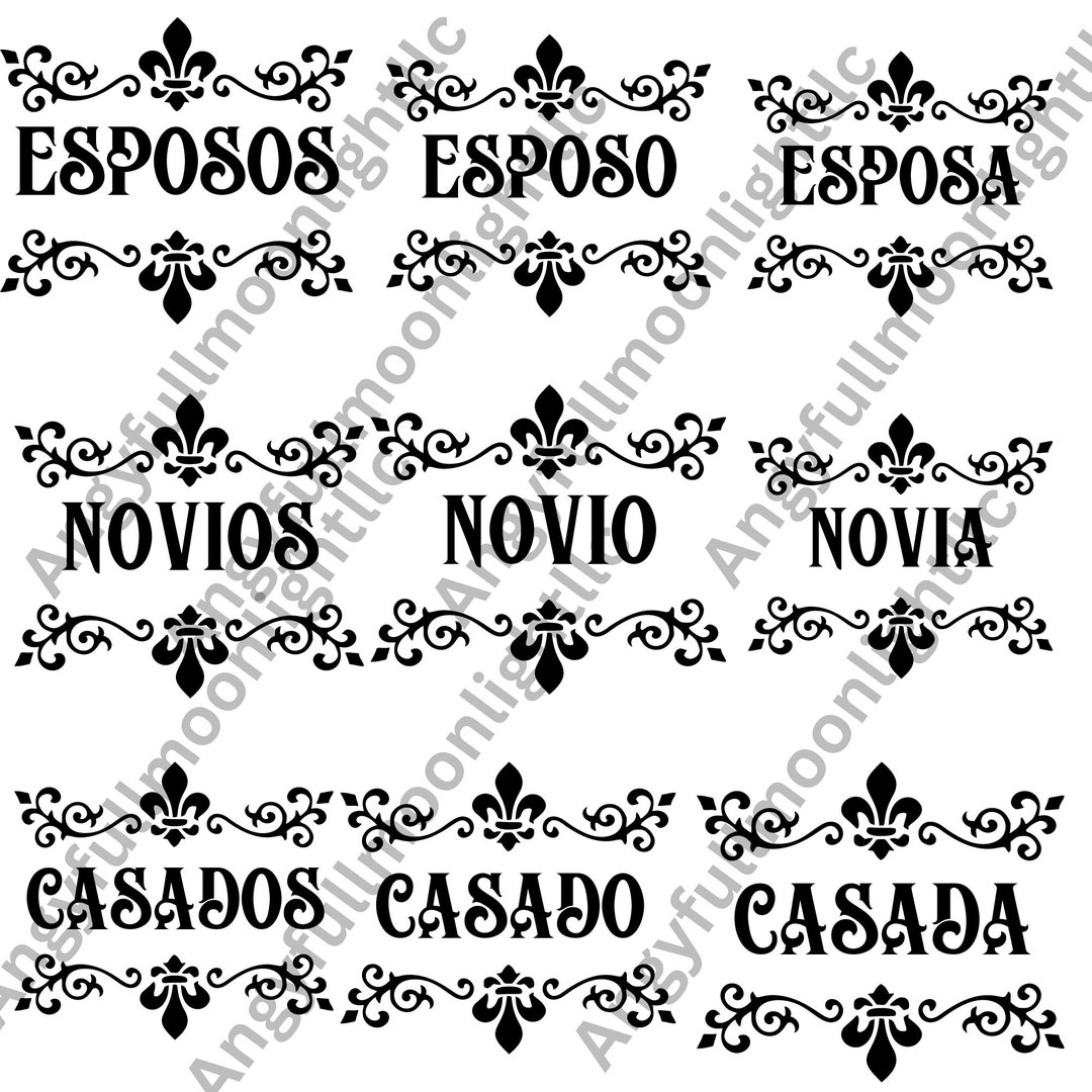 Novios SVG Novios Png Boda Svg Wedding Svg Marriage Png - Etsy