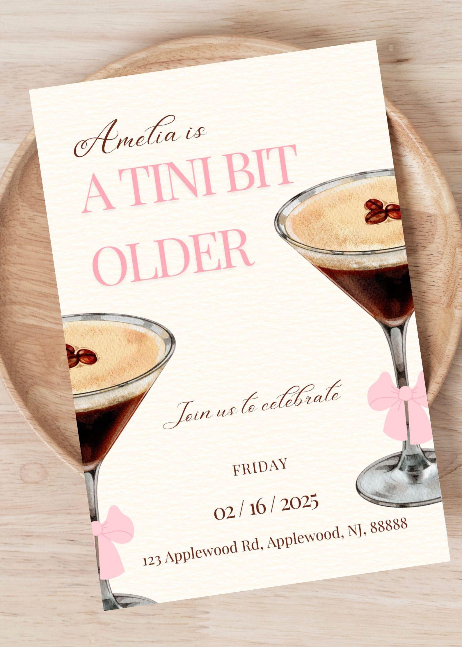 A Tini Bit Older Birthday Invitation | Editable Digital Download - Etsy