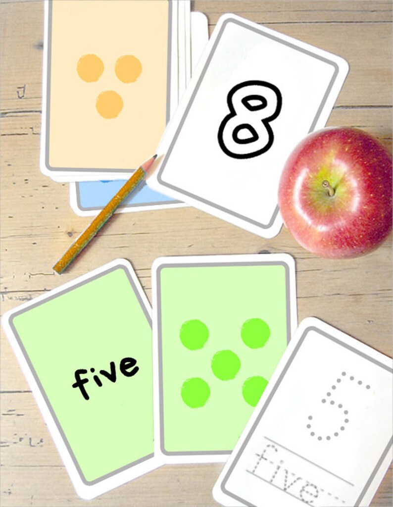 Numbers Flash Cards 0-10, Preschool Counting and Writing Flash Cards ...