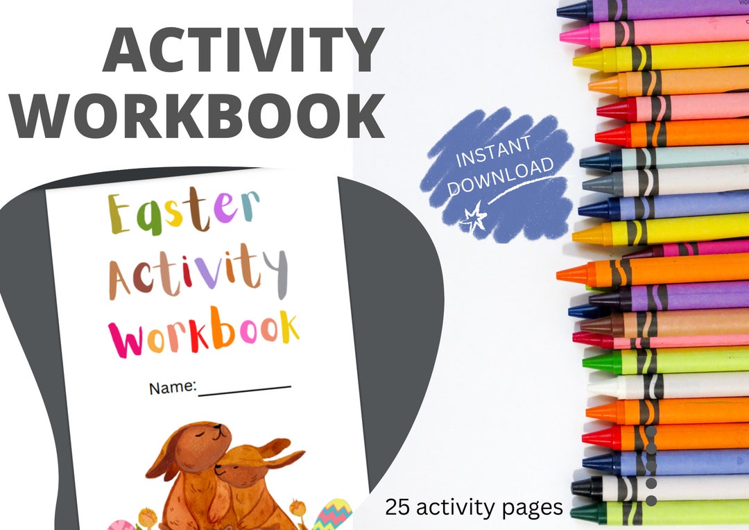 Printable Easter Activity Workbook for Kids | Early Learning | Coloring ...