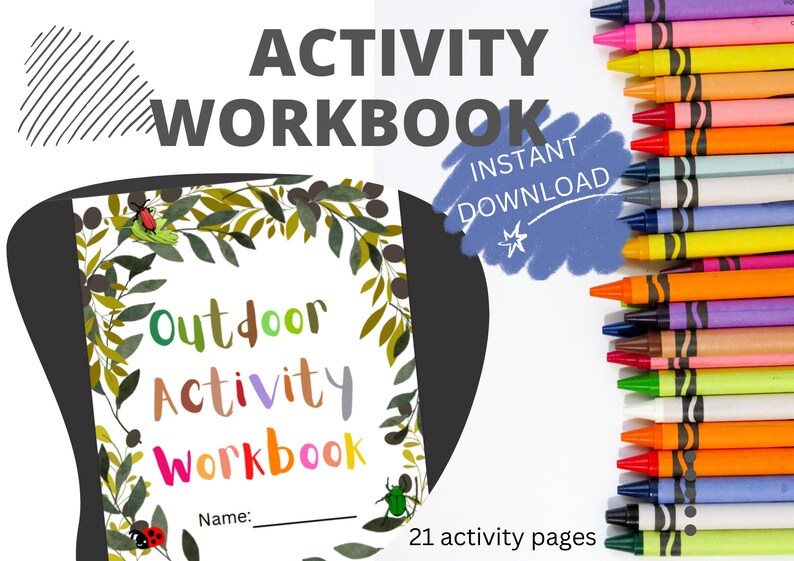Printable Outdoor Activity Workbook for Kids Early Learning - Etsy