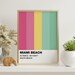 South Beach Miami Beach Pantone Art Print, Miami Art, Apartment Decor ...