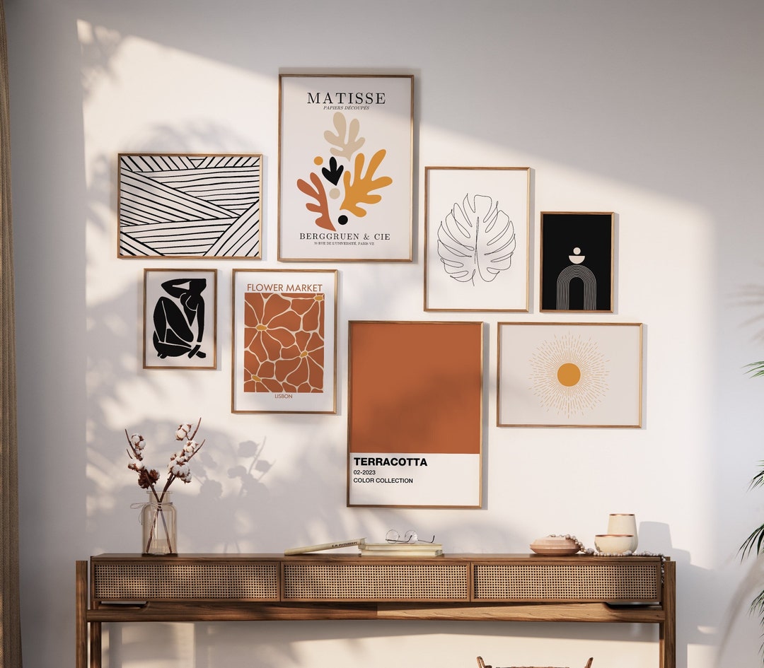 Terracotta Color Collection Art, Set of 8 Posters, Matisse Print ...