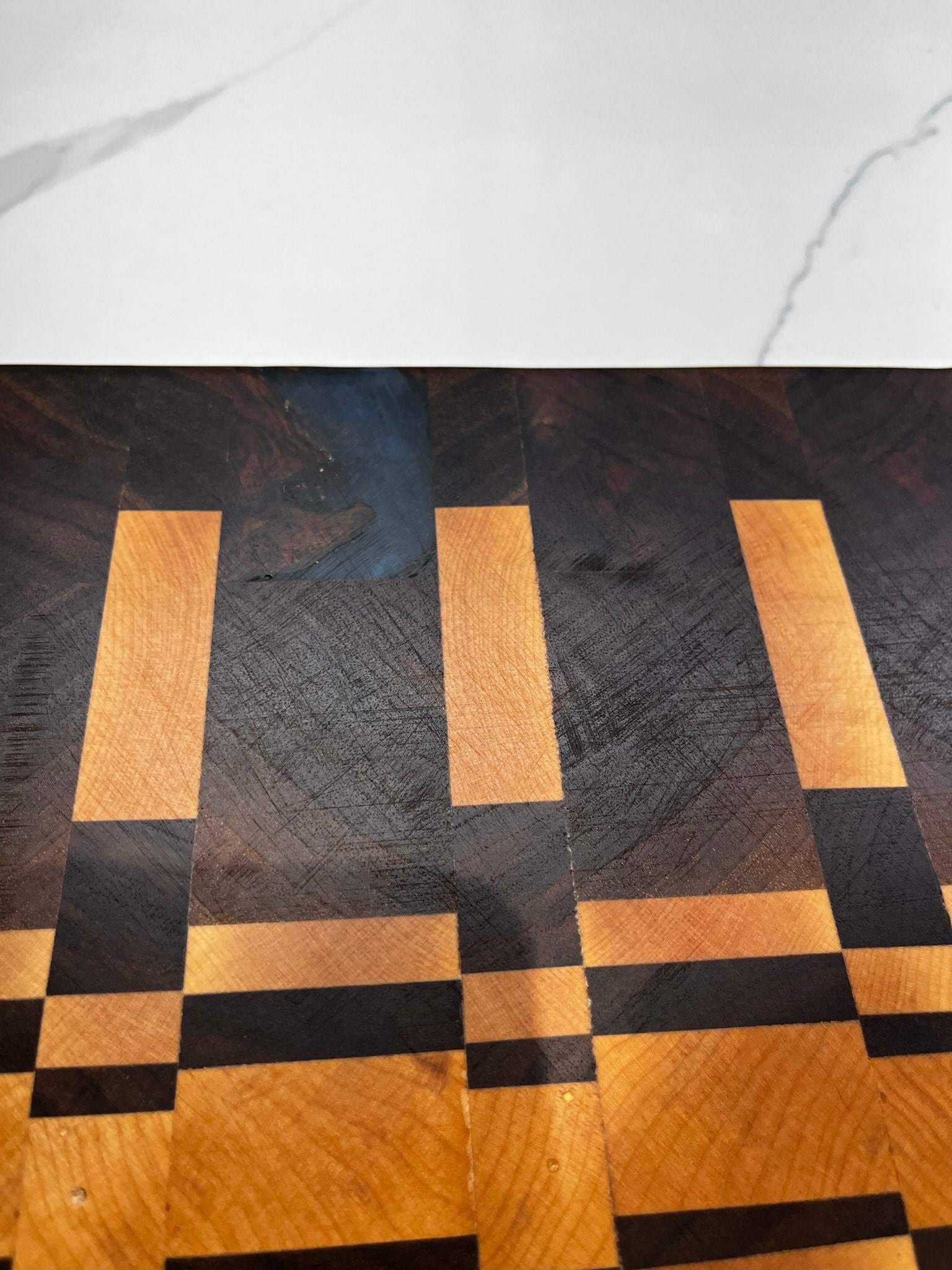 Walnut Maple Cherry End Grain Butcher Block: Epoxy Accent, Canadian ...