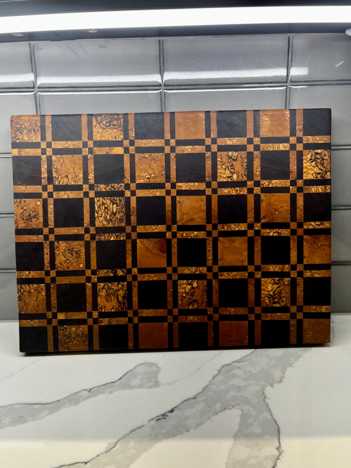 Walnut & Maple End Wood Grain Butcher Block Cutting Board Unique ...