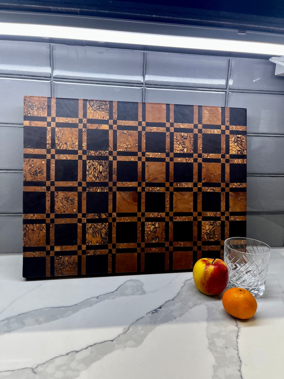 Walnut & Maple End Wood Grain Butcher Block Cutting Board Unique ...