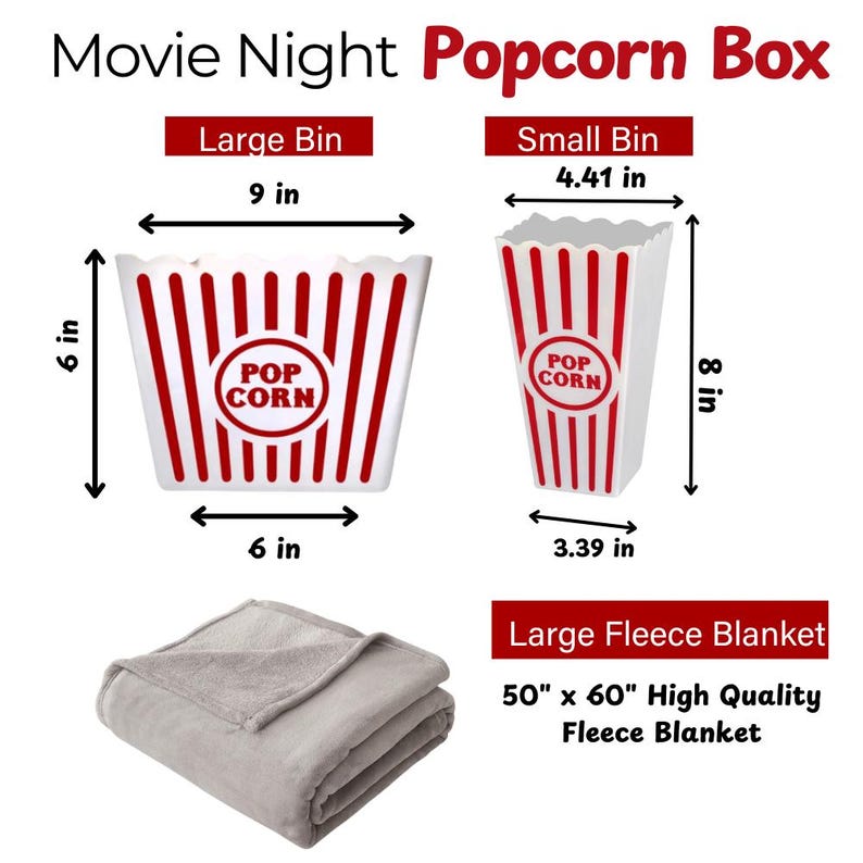 Movie Night Snack Box – Popcorn & Candy Gift Set - Etsy