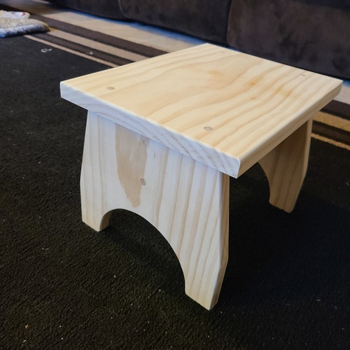 4 Legged Dipped Leg Wooden Stools Farmhouse Step Stool - Etsy